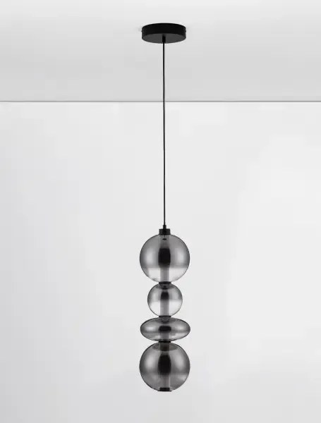 LED stmívatelné černo-šedé designové svítidlo Bally