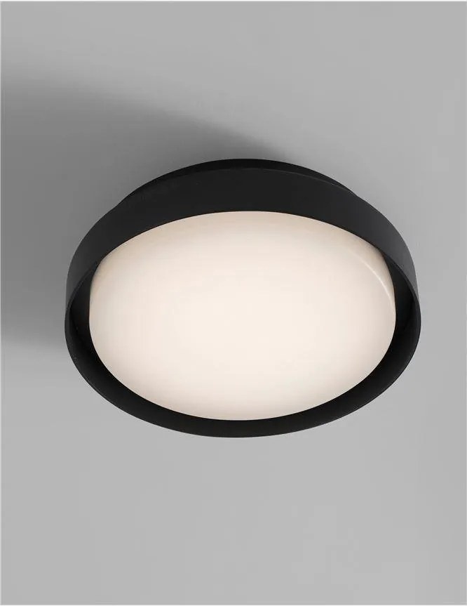 NV 9944603 Venkovní stropní svítidlo OLIVER černý hliník akrylový difuzor LED 20W 3000K 100-240V 92st. IP65 - NOVA LUCE