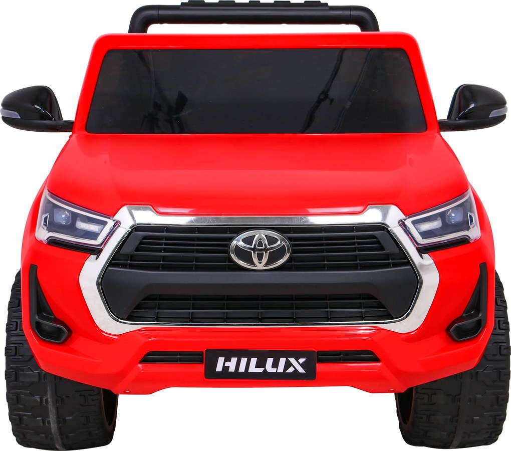 Ramiz Elektrické auto Toyota Hilux pro děti červené + pohon 4x4 + dálkové ovládání