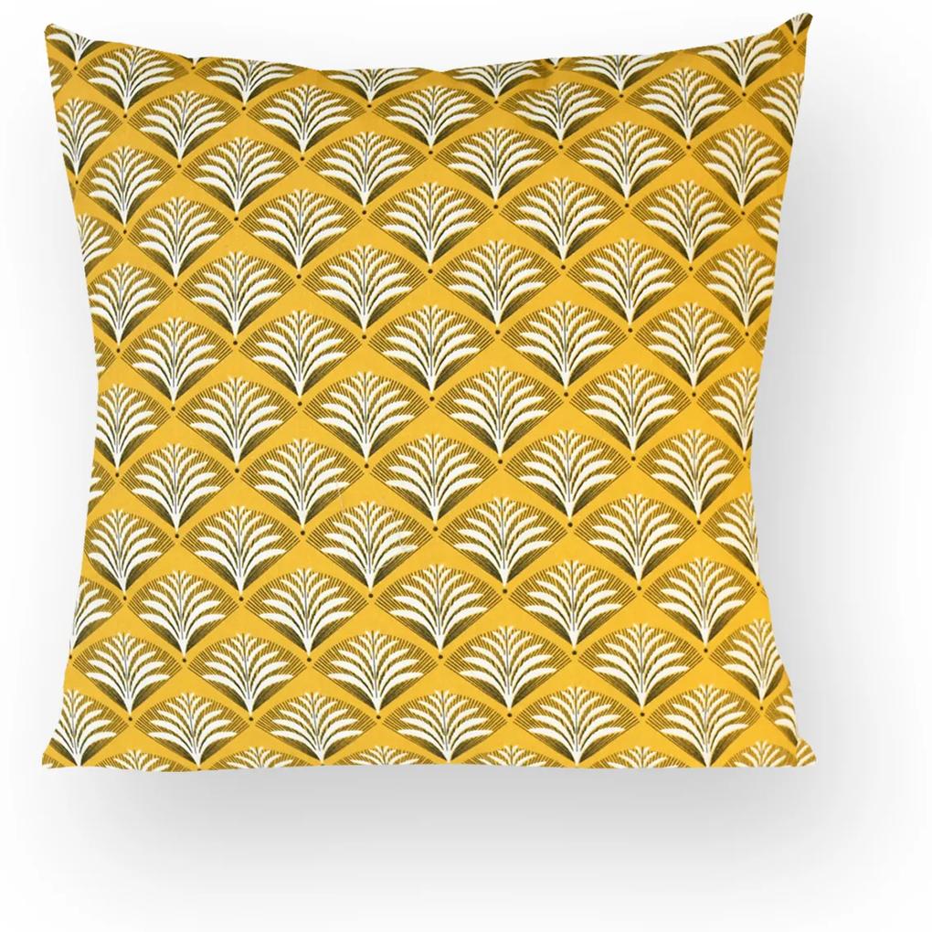 GADEO dekorační povlak na polštář VĚJÍŘE žlutá Rozměr: 50x50 cm