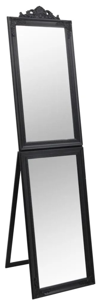 Volně stojící zrcadlo černé 50 x 200 cm - Default Title