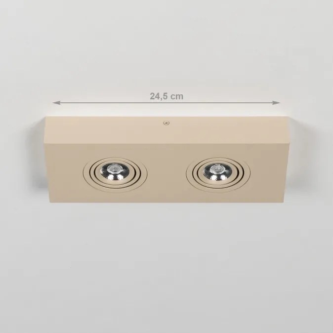 Stropní LED svítidlo Spot Quality Quadra 2 Taupe