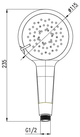 EBS Ruční sprcha s regulátorem průtoku, 5-polohová, chrom S_RS110CR