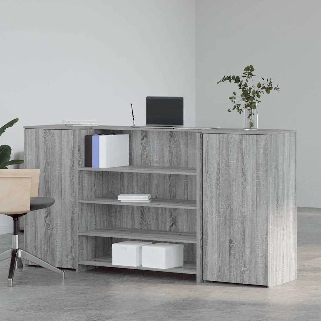 Recepční stůl hnědý dub 200x50x103,5 cm kompozitní dřevo 3324183