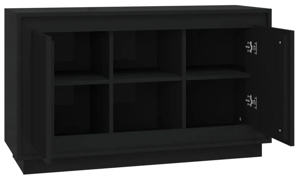 Příborník černý 102 x 35 x 60 cm kompozitní dřevo - Default Title