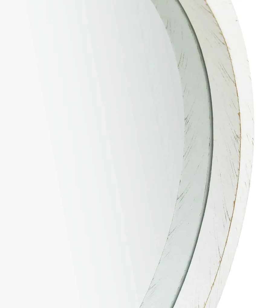 Nástěnné zrcadlo s popruhem 40 cm bílé - Default Title