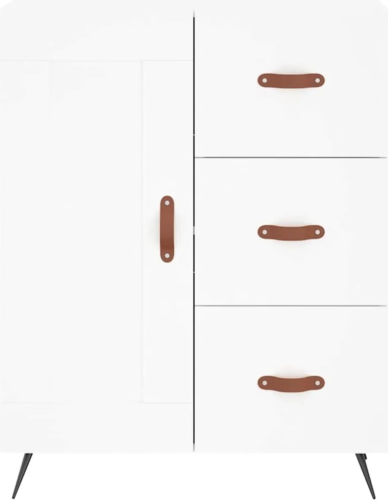 Skříň highboard bílá 69,5 x 34 x 180 cm kompozitní dřevo 3189989