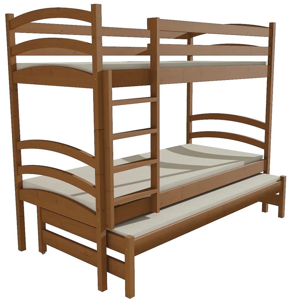 Patrová postel s výsuvnou přistýlkou PPV 011 90 x 200 cm - DUB
