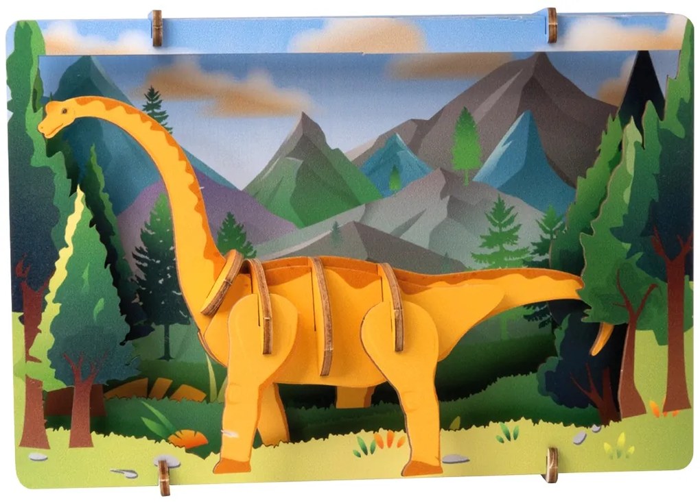 EscapeWelt 3D dřevěné puzzle Brontosaurus
