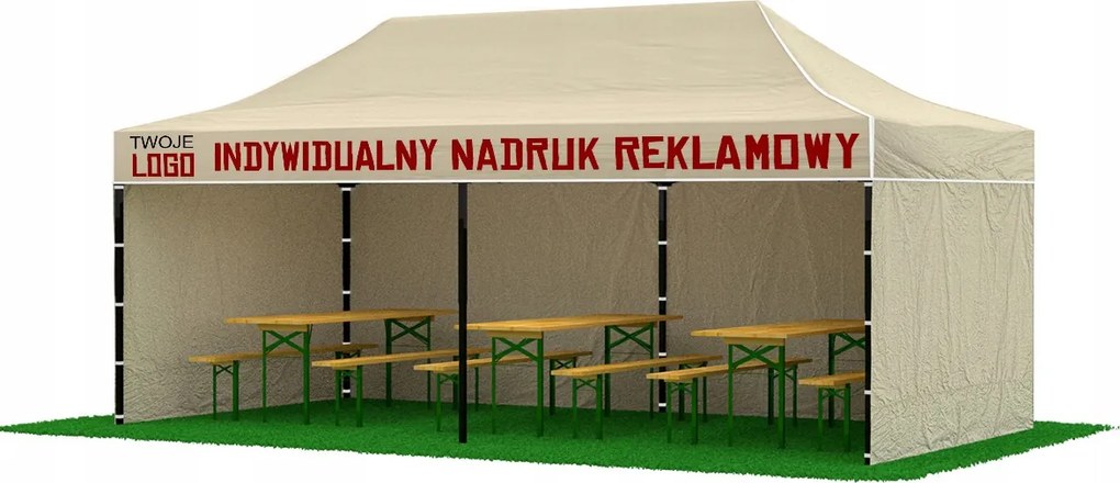 Akční stan 3x6 m, svatební zahradní stan komerční pavilon, catering