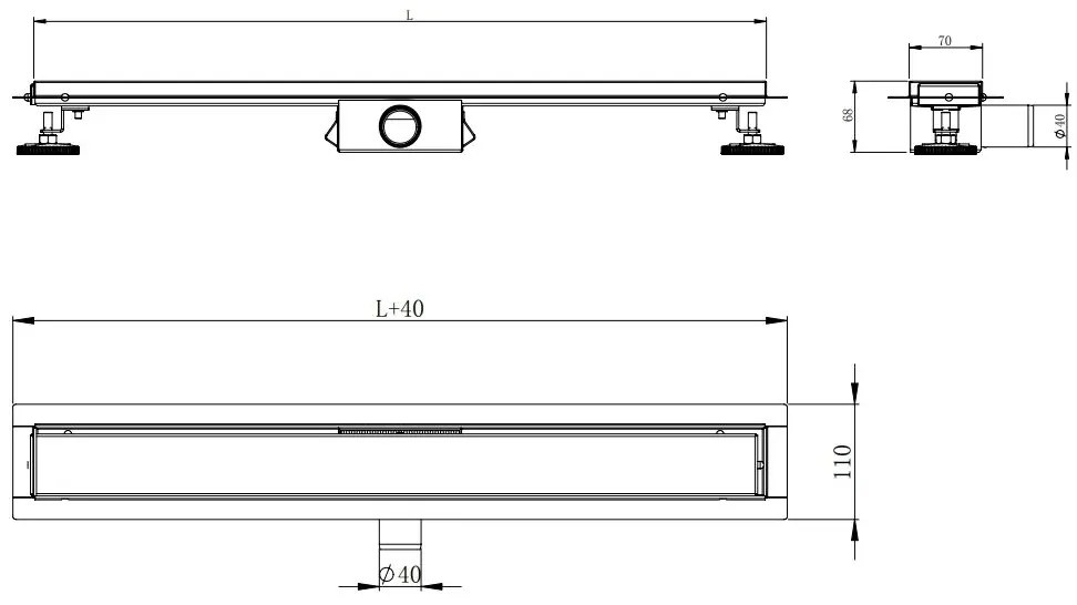 Sprchový žlab MEXEN GRID