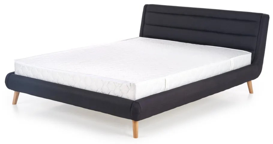 Čalouněná postel ELANDA, 160x200, tmavý popel + rošt