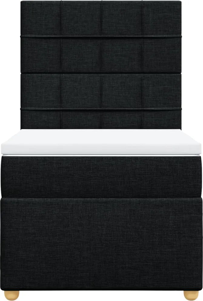 Box spring postel s matrací černá 90x190 cm textil 3291137