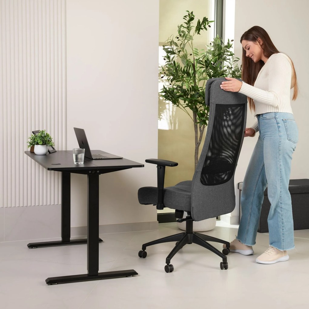 Ergonomické křeslo MOLFETA tmavě šedé