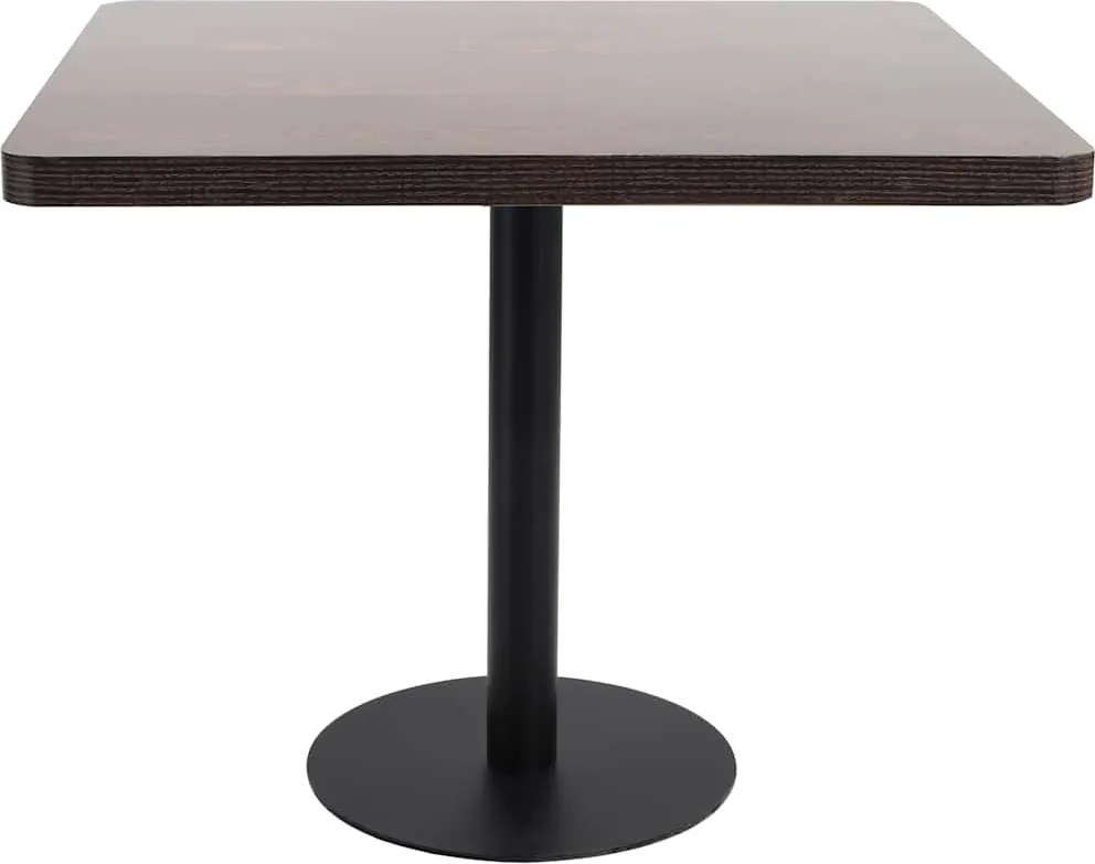 Bistro stolek tmavě hnědý 80 x 80 cm MDF 286434