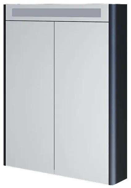 Mereo Siena, koupelnová galerka 64 cm, zrcadlová skříňka, černá mat CN446GA