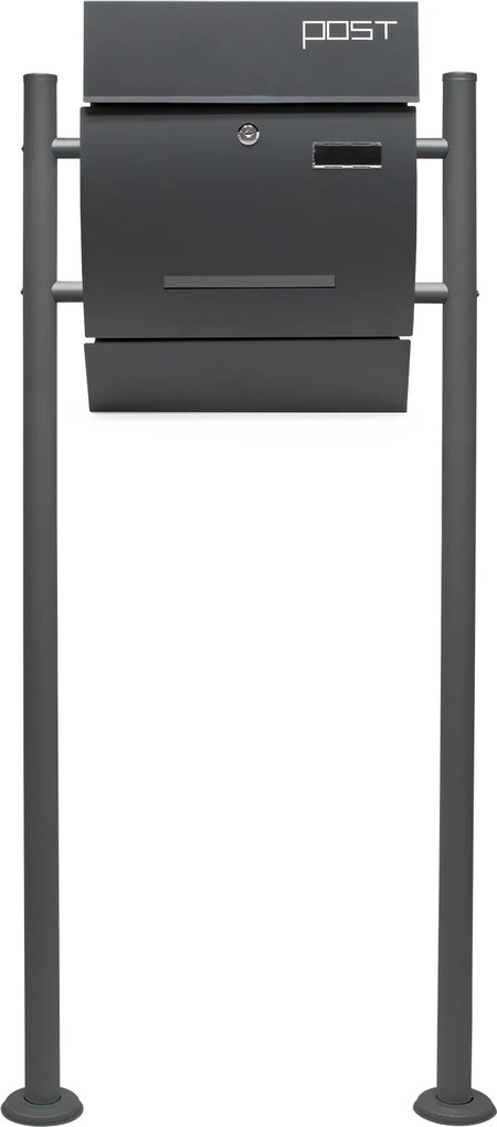 Poštovní schránka Wiltec – 350 × 95 × 445 mm, antracitová (60496)