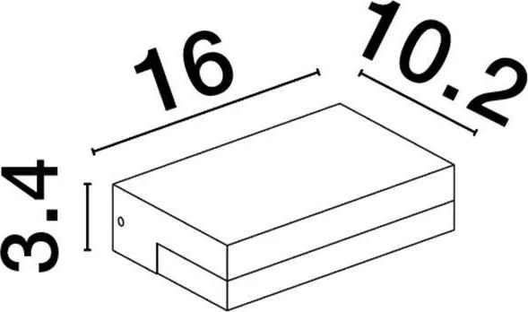 NV 9492560 Venkovní nástěnné svítidlo PURE antracitový hliník a matný akryl LED 6W 3000K 220-240V 103st. IP65 - NOVA LUCE