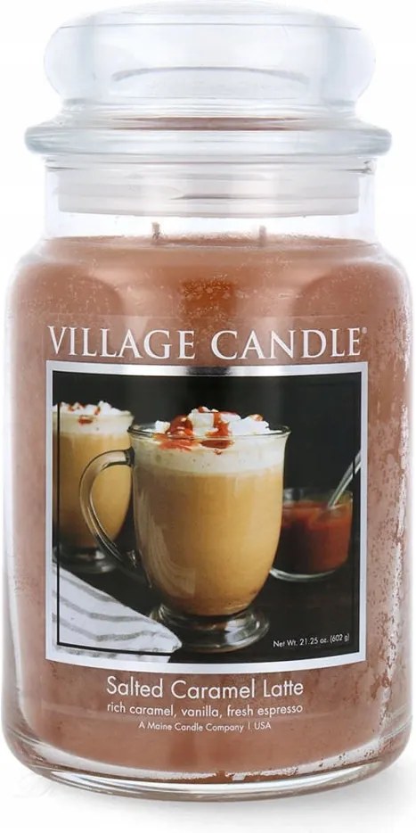 Velká svíčka Salted Caramel Latté Village Candle