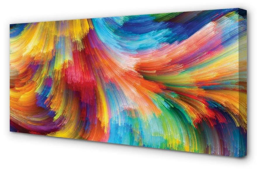 Obrazy na plátně Nepravidelné barevné proužky fraktály 125x50 cm