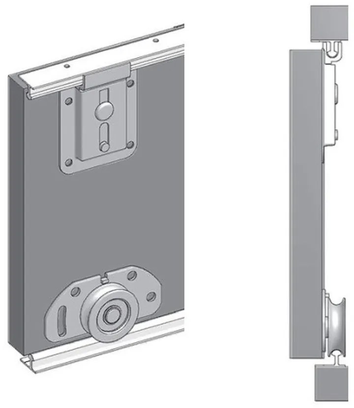 Šatní zrcadlová skříň ADELA - 180 cm, černá / dub sonoma