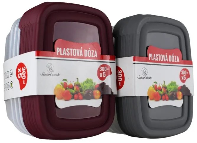 Smartcook Plastová dóza 5 x 300 ml