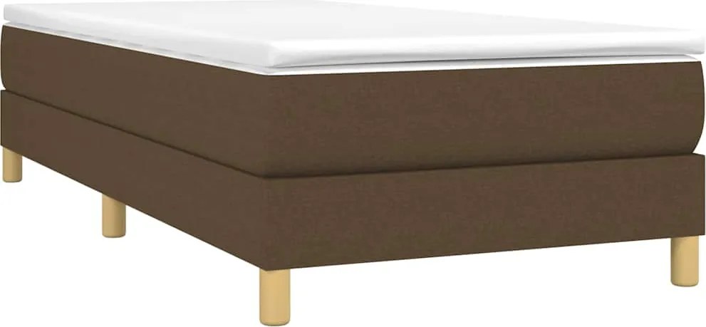 Rám postele s boxspringem tmavě hnědý 90 x 200 cm textil 3120585
