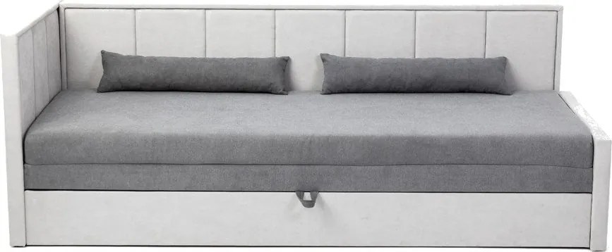 Šedá žinylková rozkládací/s úložným prostorem pohovka 214 cm Fulgeo – ELTAP