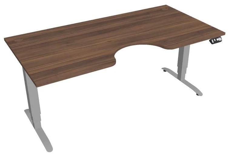 Hobis Motion Elektr. nastavitelný stůl 180x90 s pamětí - HOBIS ERGO MOTION MSE 3M 1800 Dekor stolové desky: ořech, Barva kovové podnože: stříbrná