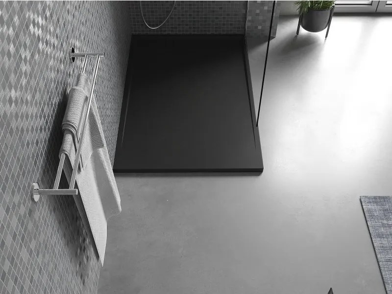 Mexen Amon, SMC obdélníková sprchová vanička 130 x 80 cm, černá, 4F708013