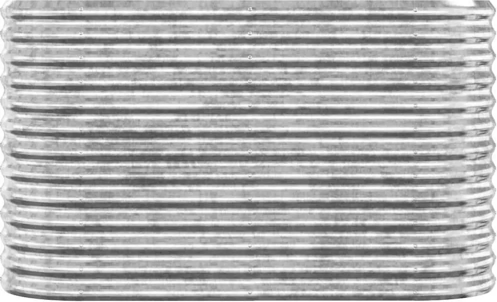 Vyvýšený záhon pozinkovaná ocel 114x40x68 cm stříbrný 318892