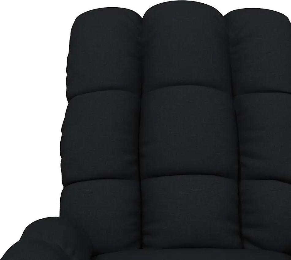 Polohovací křeslo černé textil 289798