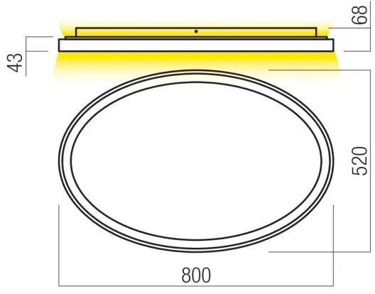 Redo 01-3809 - LED Stmívatelné stropní svítidlo NOBU LED/80W/230V bílá