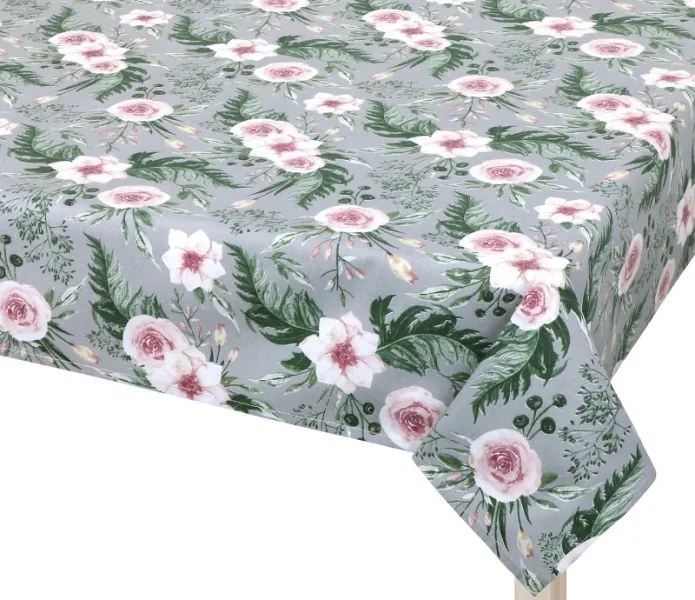 Bellatex Ubrus ADÉLA Růže Šedá,Růžová rozměr 50x50 cm