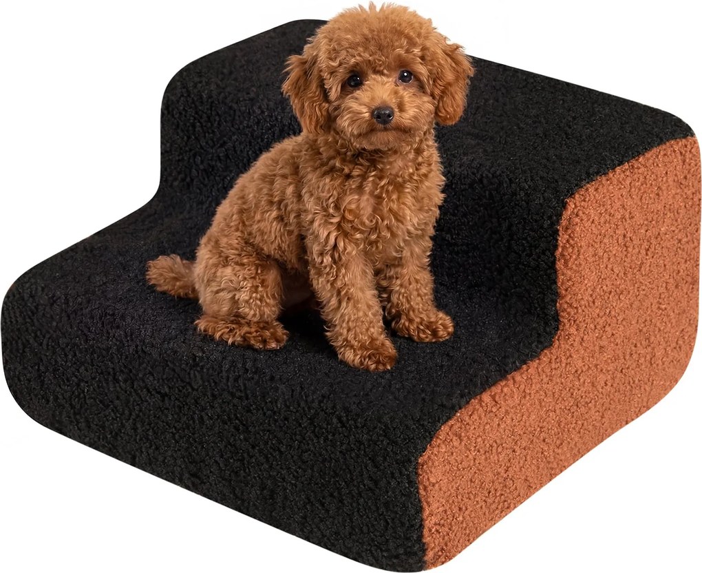 Costway 2-Step Dog Ramp vyrobená z pěny s omyvatelným potahem