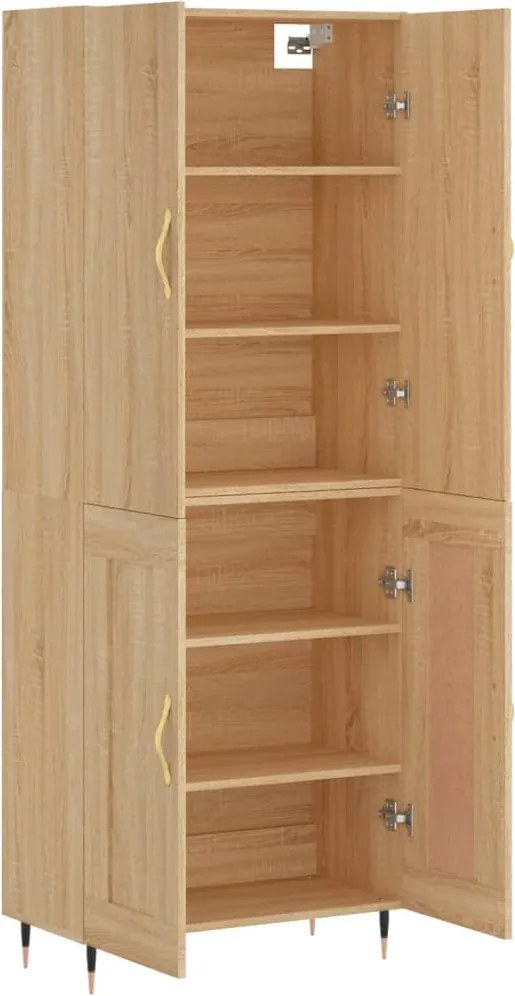 Skříň highboard dub sonoma 69,5 x 34 x 180 cm kompozitní dřevo 3195774