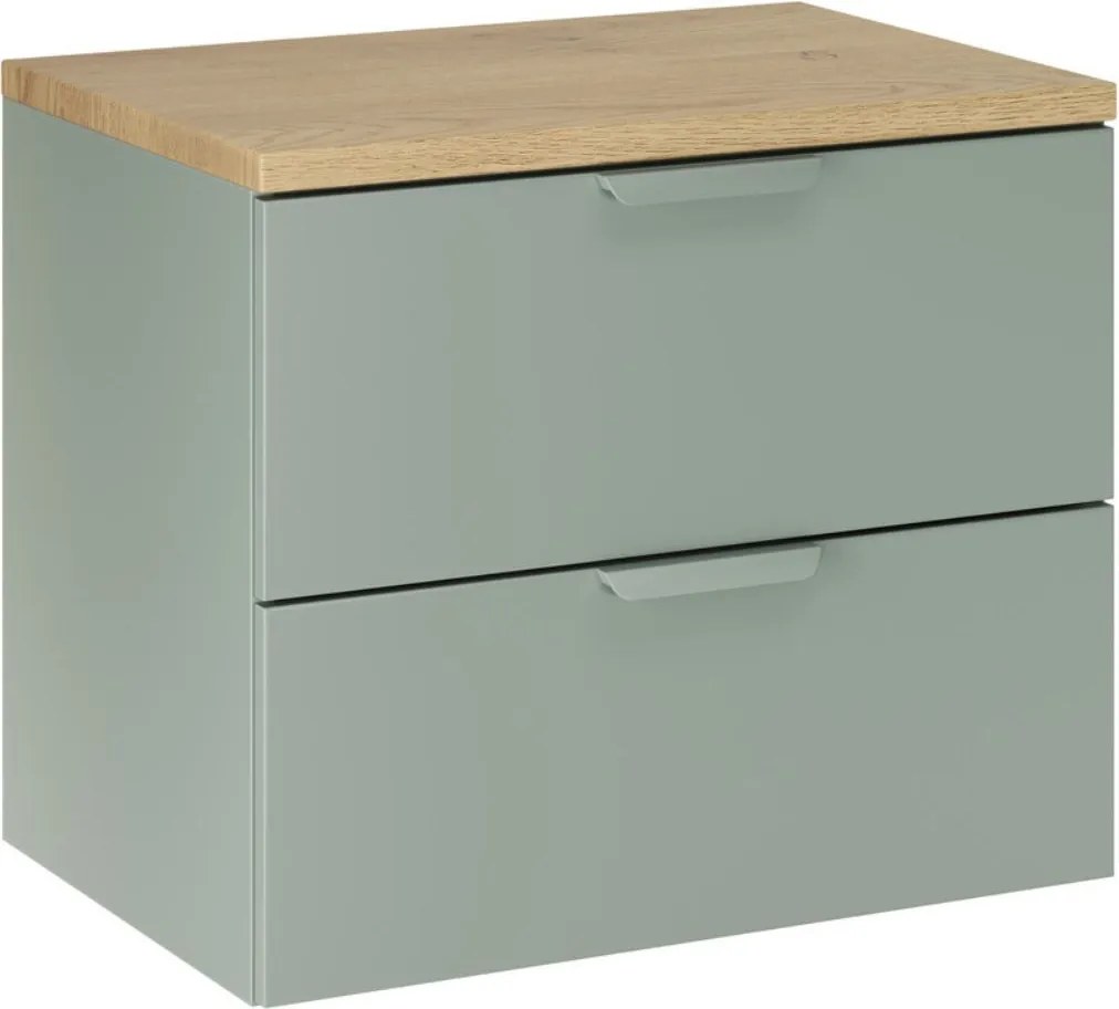 Zelená skříňka pod umyvadlo 60 cm do koupelny (SET-ASG B CREMONA 60CM)