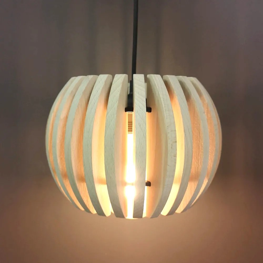 AMADEA Dřevěné závěsné světlo designové sud 2, masivní dřevo, velikost 22 x 16 cm