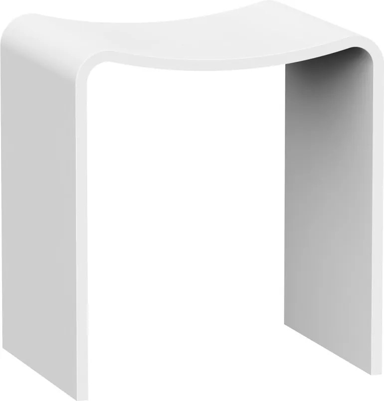 Sapho Sapho, KORAL koupelnová židle 40x43x30cm, solid surface, bílá mat, WF462