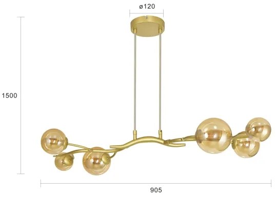 Brilagi - LED Lustr na lanku MISTEL 6xG9/3W/230V zlatá