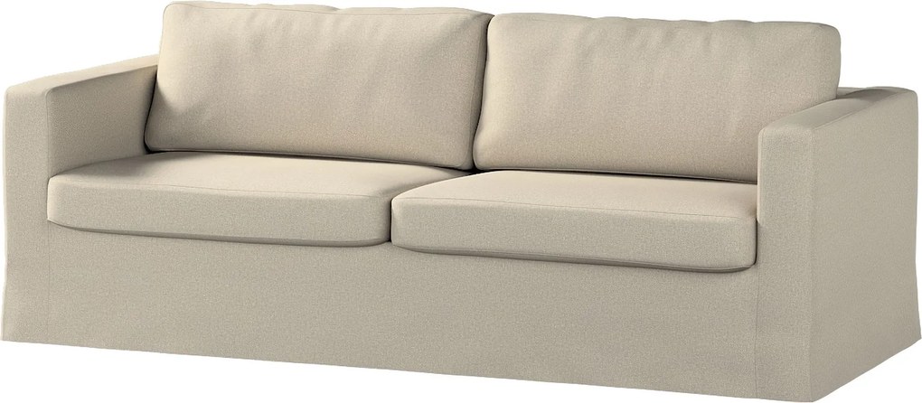 Potah na pohovku IKEA Karlstad 3-místná, nerozkládací, dlouhý barva béžová látka pletený vzor