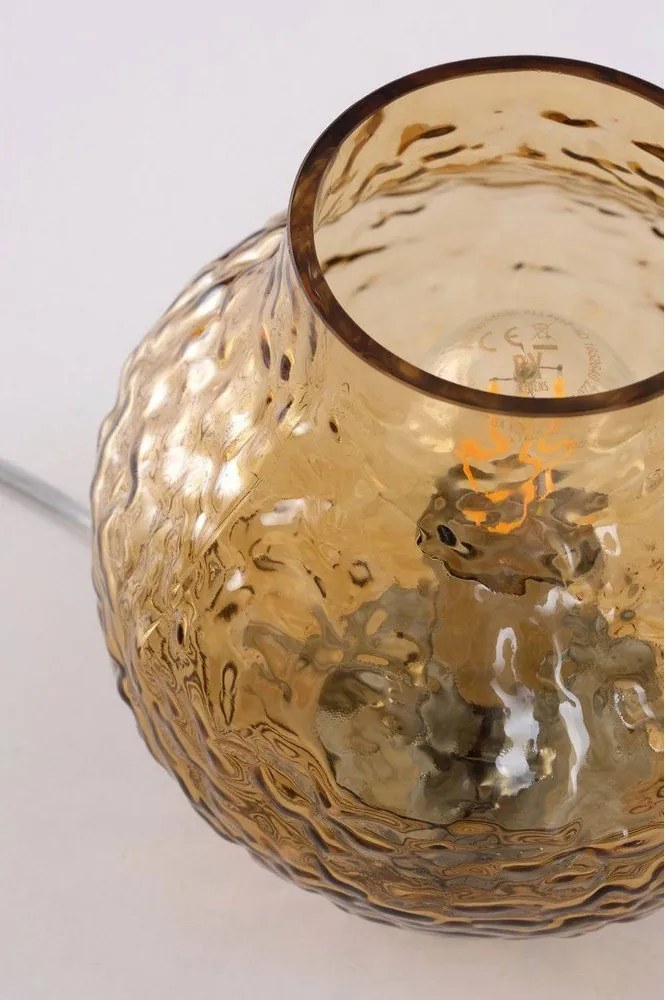 Jantarová skleněná stolní lampa (výška 15 cm) Breen – Jotex
