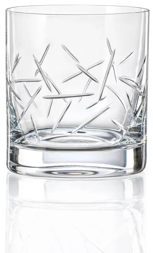 Crystalex - Bohemia Crystal Sklenice na Whisky Barline 280 ml, leštěný brus BR081, 4 ks