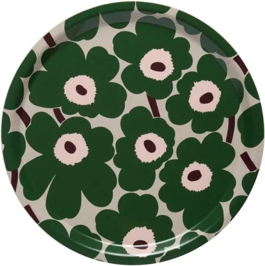 Podnos Mini Unikko 31cm, tmavě zelený Marimekko