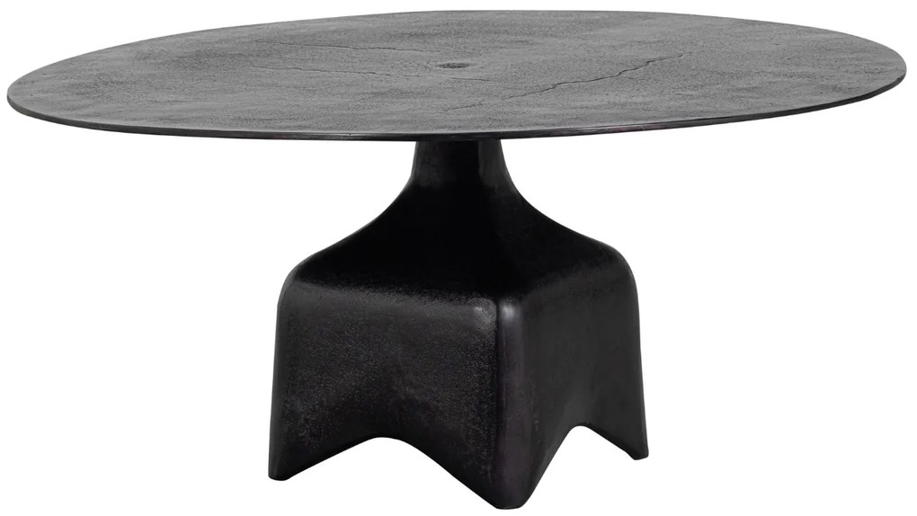 Hoorns Černý kovový konferenční stolek Fuse 75 cm