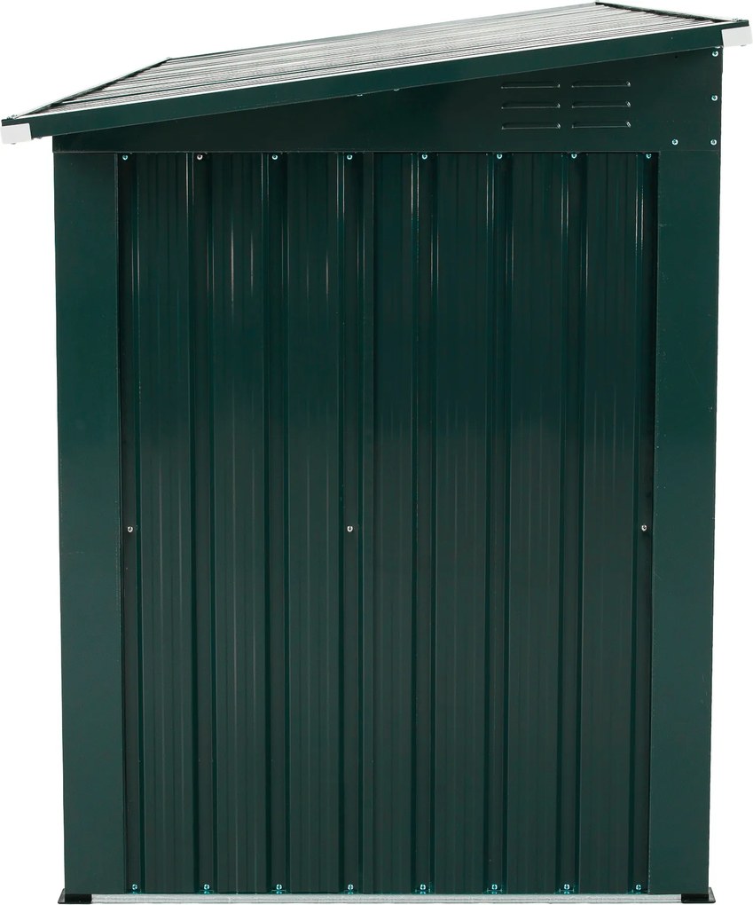 Ocelový box na dva odpadkové koše, zelená, RUBIS