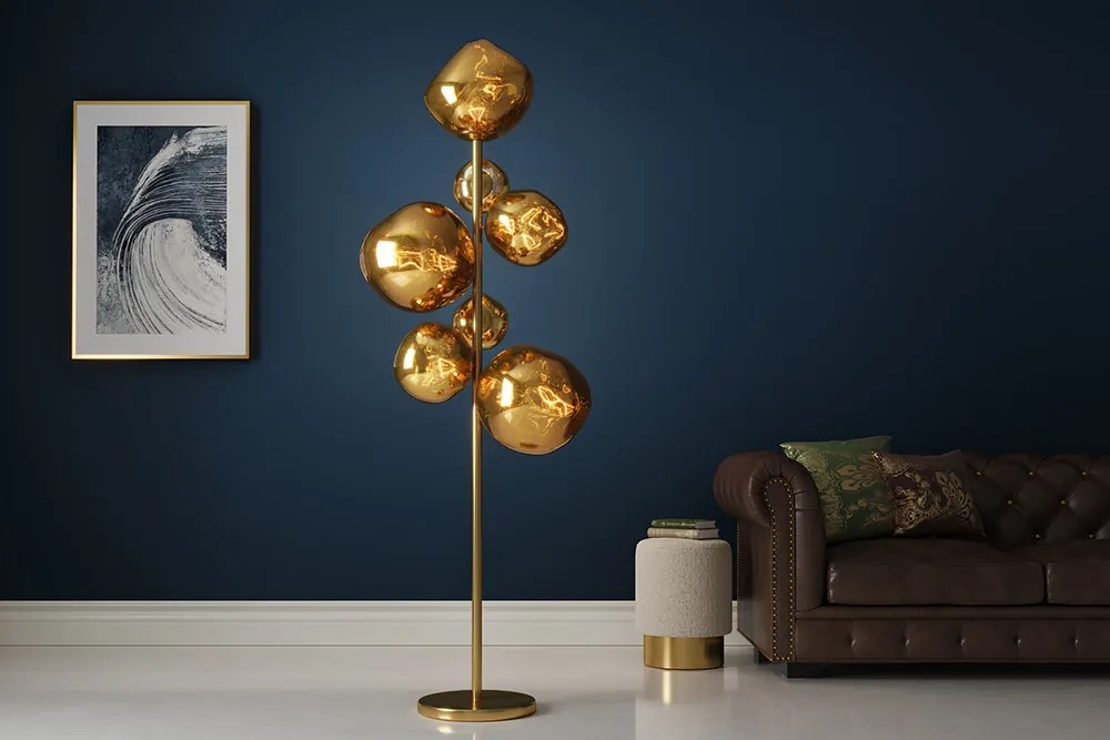 Designová stojanová lampa Hanzila 168 cm zlatá