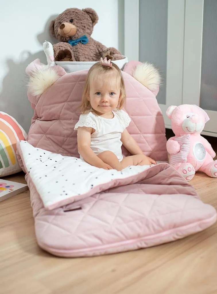 Kinder Hop Spací pytel s oušky pro kojence i starší děti DREAM CATCHER růžový Zvolte rozměr: 170x75 cm