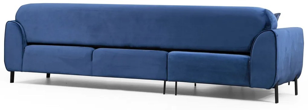 Designová sedačka Haylia 287 cm modrá - levá