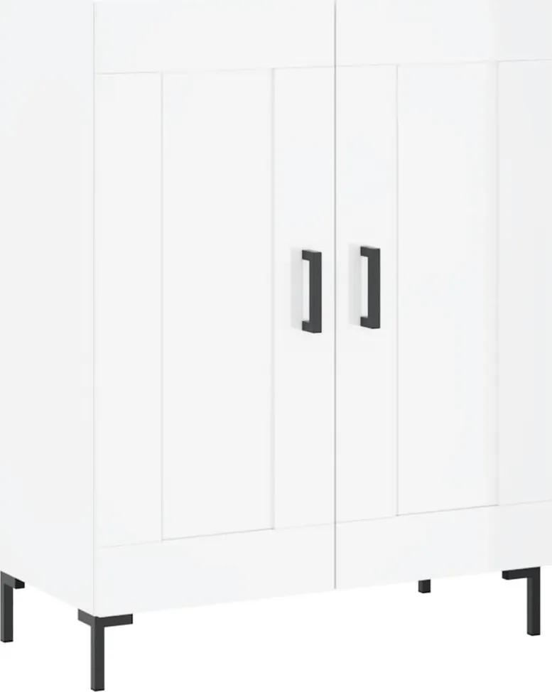 vidaXL Skříň highboard 69,5 x 34 x 180 cm kompozitní dřevo [3195789] Barva: Bílá